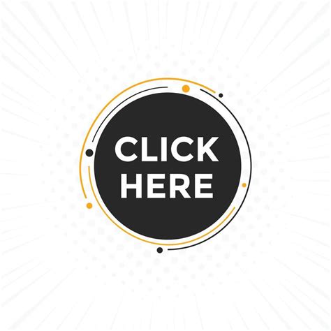 Click Here Text Button Web Button Template Click Here 8559110 Vector