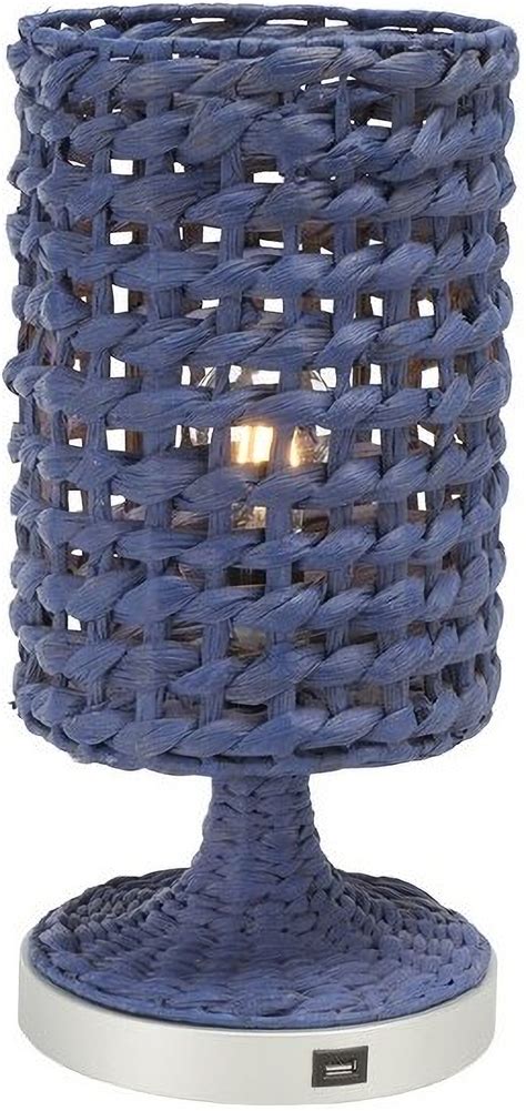 Knowles Inch Blue Water Hyacinth Table Lamp With Usb Port By Safavieh StopBedrooms
