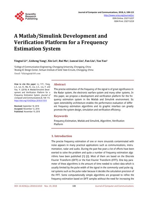 Pdf A Matlabsimulink Development And Verification Platform For A