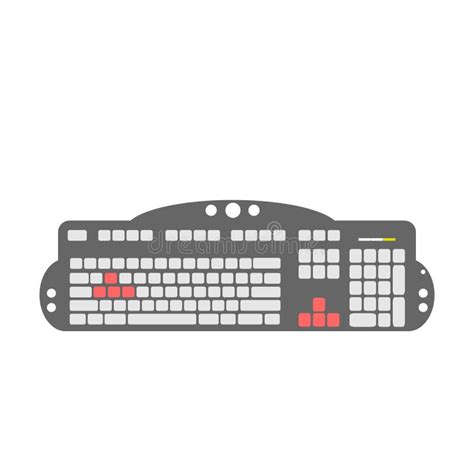 Gaming Keyboard Linear Icon Stock Vector Illustration Of Device Drawing 178577740
