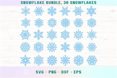 Snowflakes Svg Bundle Snowflake Svg Snowflake Svg Cut File
