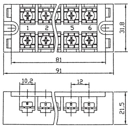 Barrier Type Terminal Blocks Tb6 25