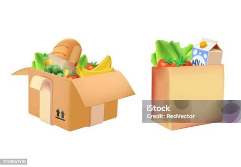골판지 상자에 담긴 상품 3d 패키징 음식 배달 패키지 배달 상자 화물 상자 화물 유통 수출 3차원 형태에 대한 스톡 벡터 아트 및 기타 이미지 Istock