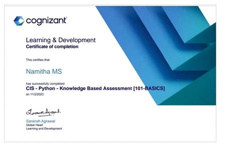 Namitha Ms On Linkedin Python