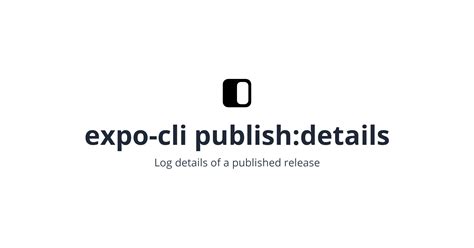 expo cli publish details [path] fig
