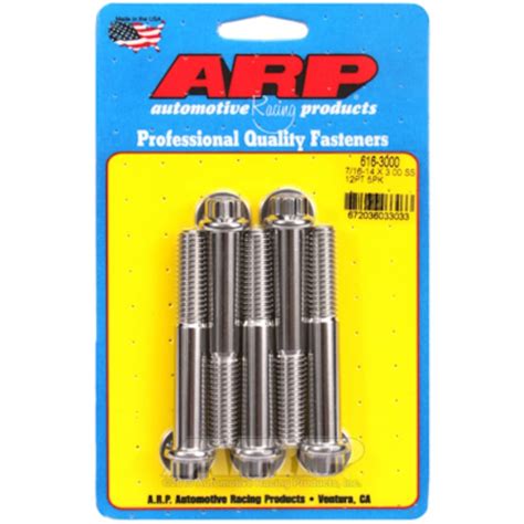 Buy Arp 5 Pack Bolt Kit 12 Point Head Ss 716 Unc X 3000 Uhl 716