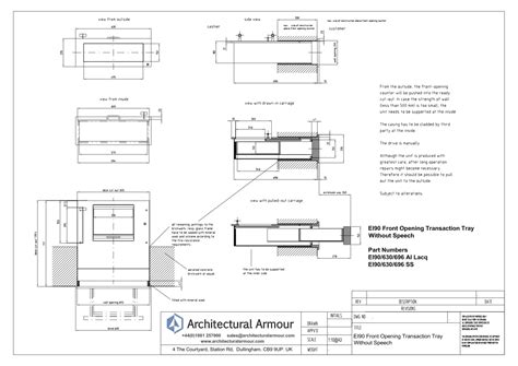 Architectural Armour Fire Rated Transaction Trays