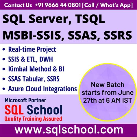 sql school sql server dev dba msbi and power bi training institute