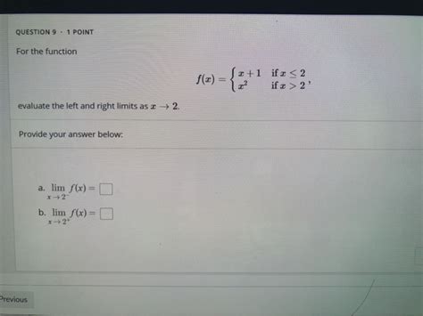 solved question 9 1 point for the function f x 5x 1 if x