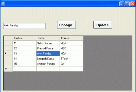 Updating DataGridView S Record Using TextBox
