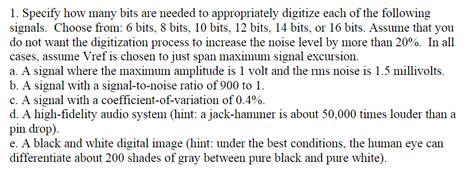 solved 1 specify how many bits are needed to appropriately