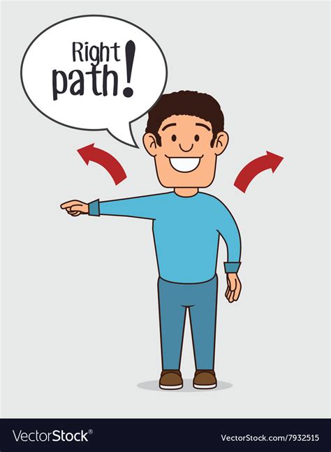 Right Path Design Royalty Free Vector Image Vectorstock