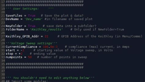 Probe Station I V Curves With Keithley 2400 And Python Script Ucsb