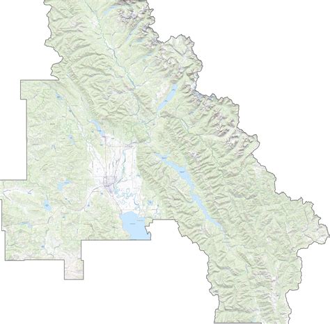 Flathead County Map Montana Us County Maps