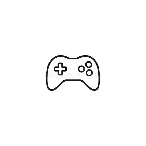 Joystick Thin Line Icon Gaming Vector Illustration Isolated On White Stock Vector