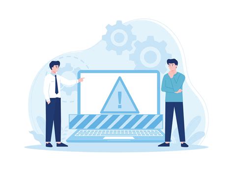 Laptop Troubleshooting Concept Under Constuction Eror Service Concept