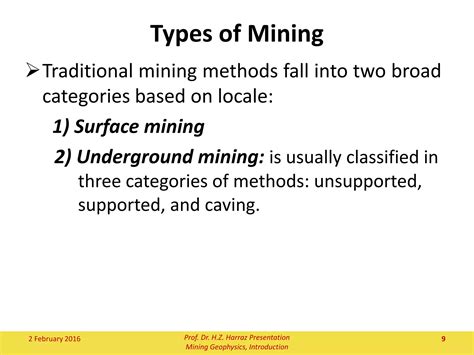 Topic 4 Mining Methods PDF Commodities Economy