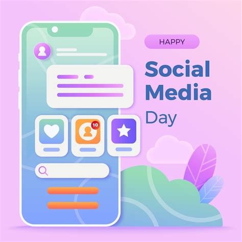 Premium Vector Gradient Illustration For Social Media Day