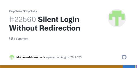Silent Login Without Redirection · Issue 22560 · Keycloakkeycloak