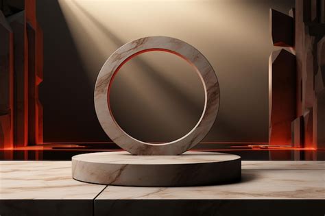 Premium Photo Geometric Shape Form Rendering In Minimal Scene