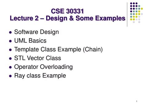 ppt cse 30331 lecture 2 design and some examples powerpoint