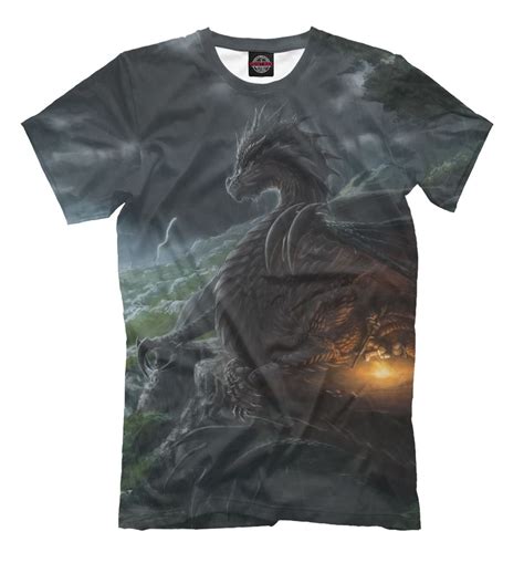 Футболка с принтом «Дракон и волк» | Mens tshirts, Mens tops, Mens ...