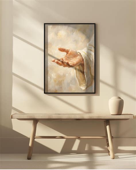 Jesus Hand Art Hand Of God Christian Art Scripture Wall Art Faith Print