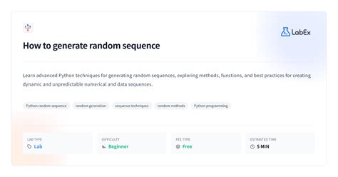 How To Generate Random Sequence Labex
