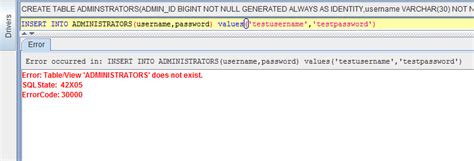 Java Table View Does Not Exist Stack Overflow