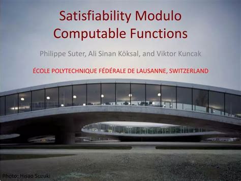 Ppt Satisfiability Modulo Computable Functions Powerpoint