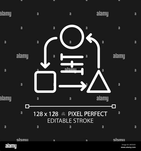 D Customizable Thin Linear White Adaptability Icon Stock Vector Image Art Alamy