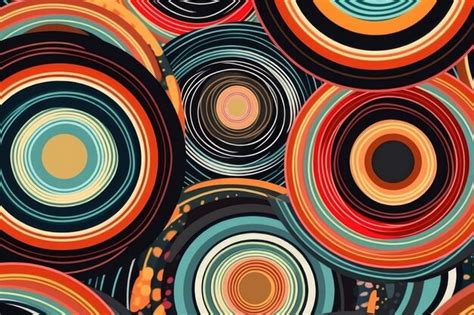 Premium AI Image | Abstract pattern of rotating circles and spirals with different colors ...