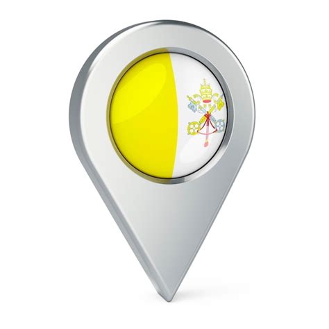 premium photo map pointer with flag of vatican 3d rendering