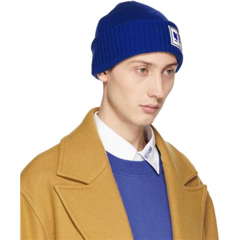 ader error blue tetris label beanie ader error