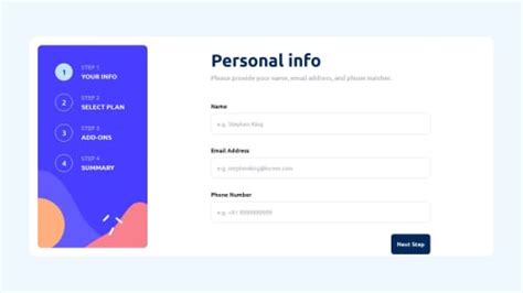 Frontend Mentor Multistep Form Coding Challenge Solution