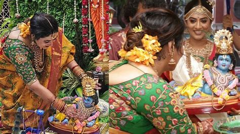 Anitha Vijayakumar Krishna Jayanthi Celebration தோழிகளோடு கிருஷ்ண