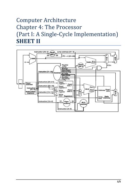 Solution Single Cycle Processor Solved Questions For Assignments