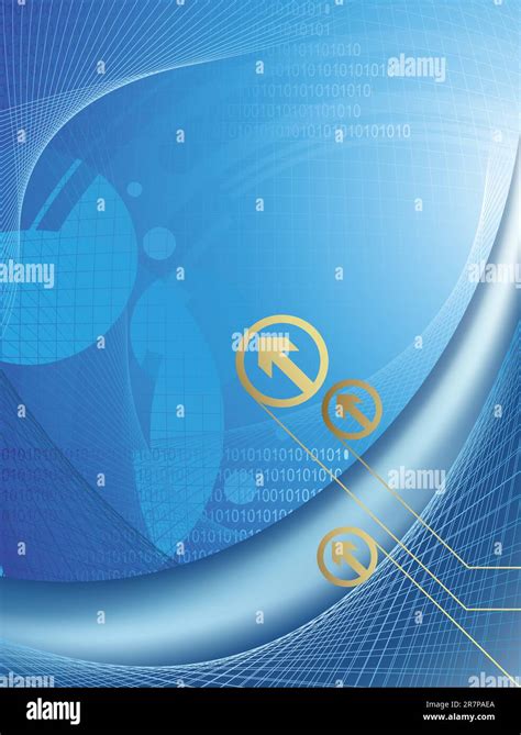 Illustration Of Abstract Blue Digital Background Stock Vector Image