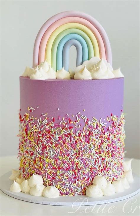 Cute Rainbow Cake Ideas For You Colourful Dessert Soft Purple Cake