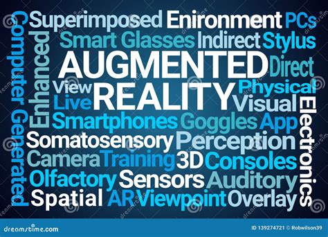 Augmented Reality Word Cloud Stock Illustration Illustration Of