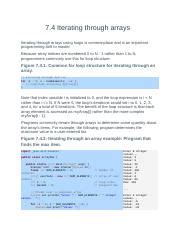 Iterating Through Arrays Docx Iterating Through Arrays Iterating Through Arrays Using