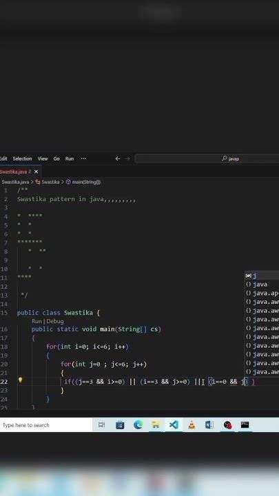 java program to print swastika star pattern program l swastika swastik