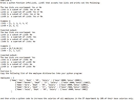 Solved Exercise 4 Write A Python Function Infolista