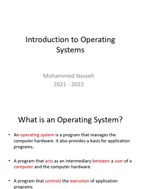 Os Lecture 1 1 Pdf Operating System Booting