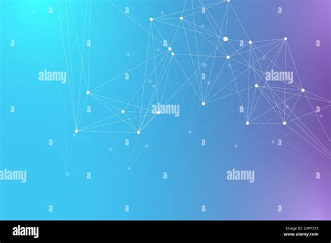 geometric graphic background molecule and communication big data