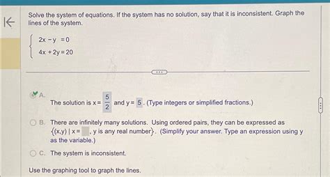Solved Solve The System Of Equations If The System Has No Chegg
