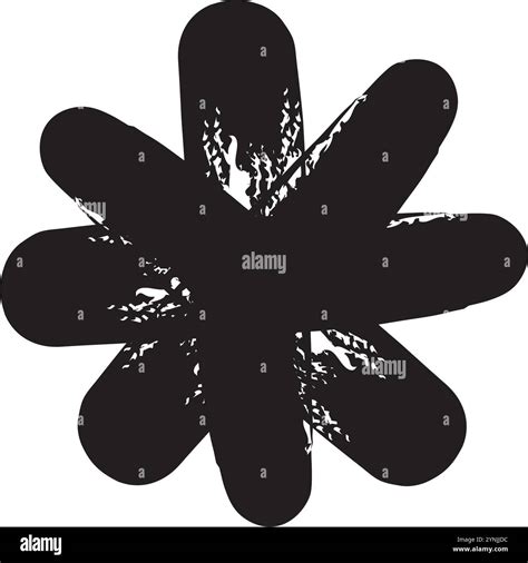 Asterisk Geometric Shape Brush Doodle Stock Vector Image And Art Alamy