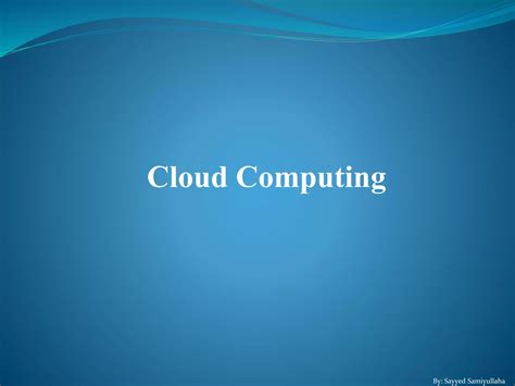 Cloud computing an Introduction | PPT
