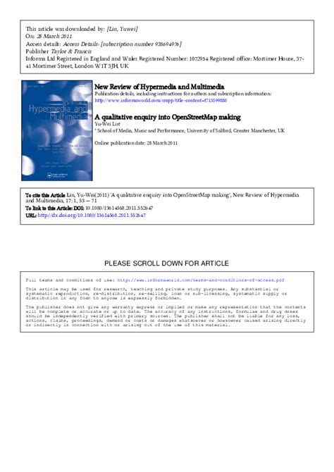 Pdf A Qualitative Enquiry Into Openstreetmap Making