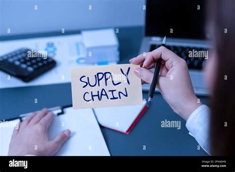 Text Showing Inspiration Supply Chain Internet Concept System Of Organization And Processes